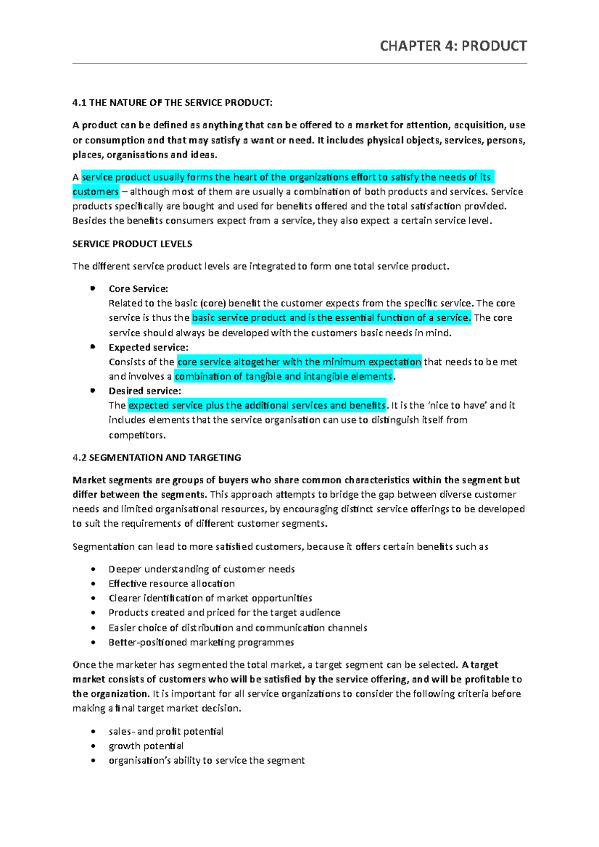 CH 4 - Chapter summary highlighting key notes and important information ...