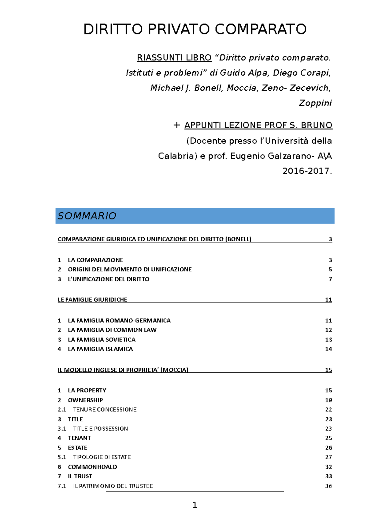 Riassunti di diritto privato comparato guido alpa michael joachim ...
