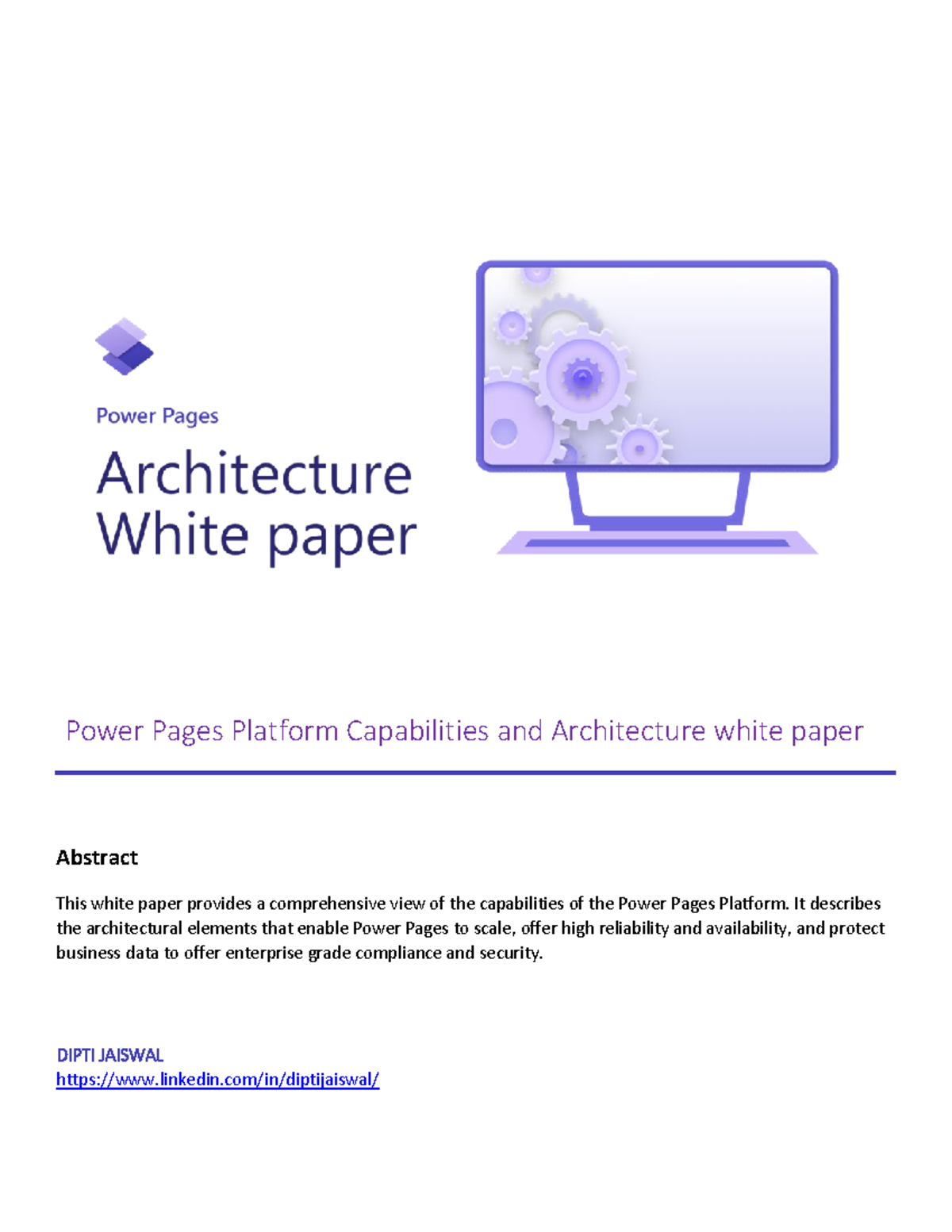 Power Pages Architecture Whitepaper - Power Pages Platform Capabilities ...