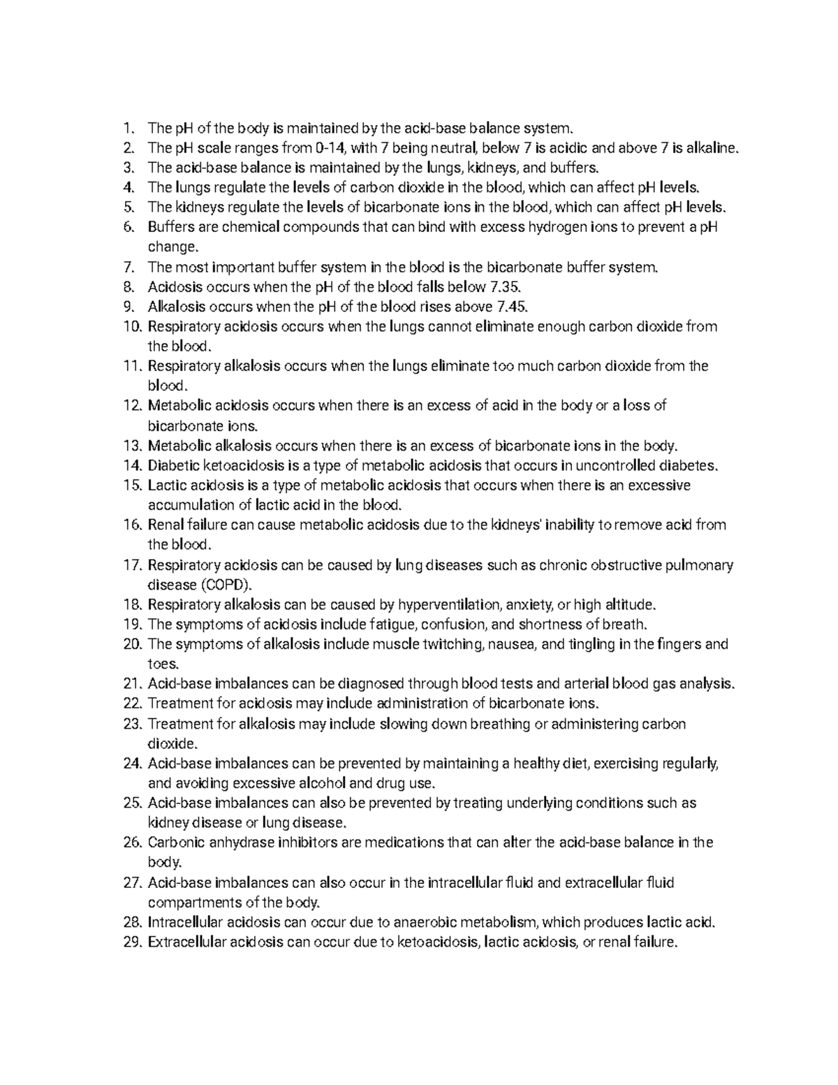 Acid-base balance - The pH scale ranges from 0-14, with 7 being neutral ...
