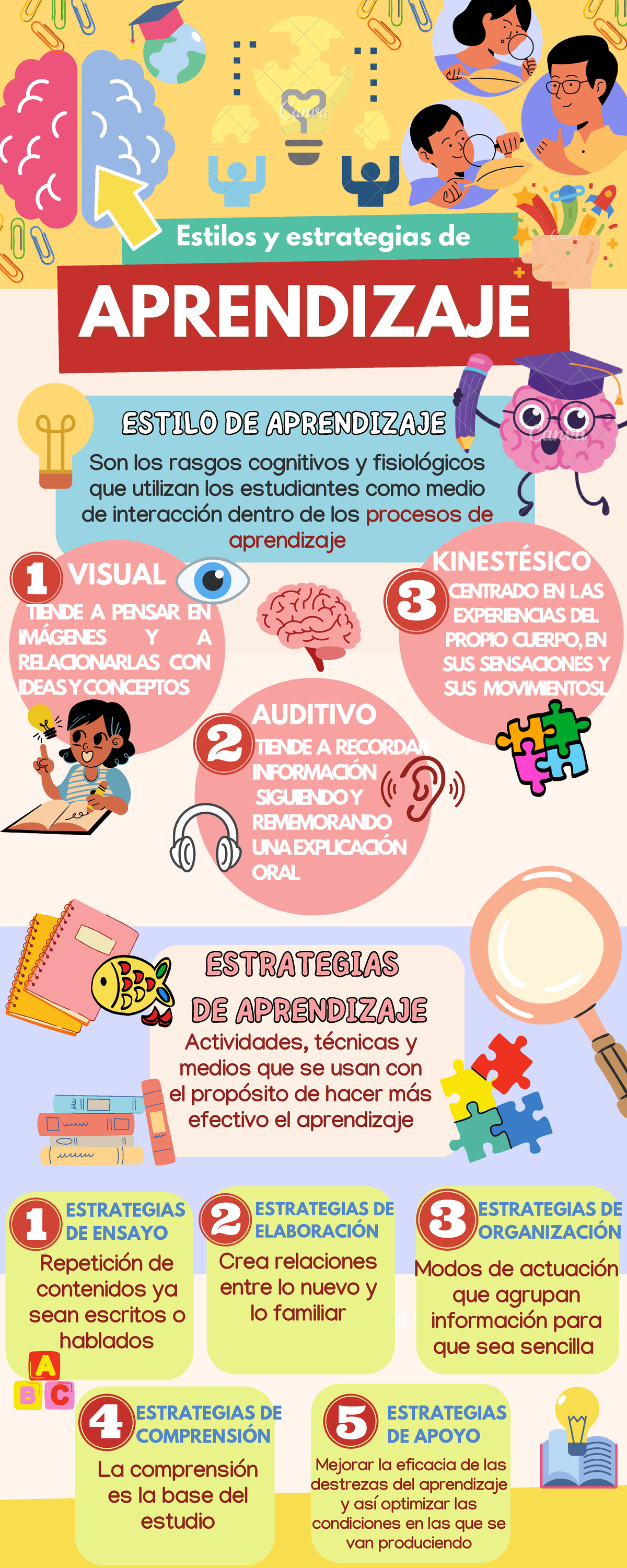 Estilos Y Estrategias DE Aprendizaje- Infografía ...