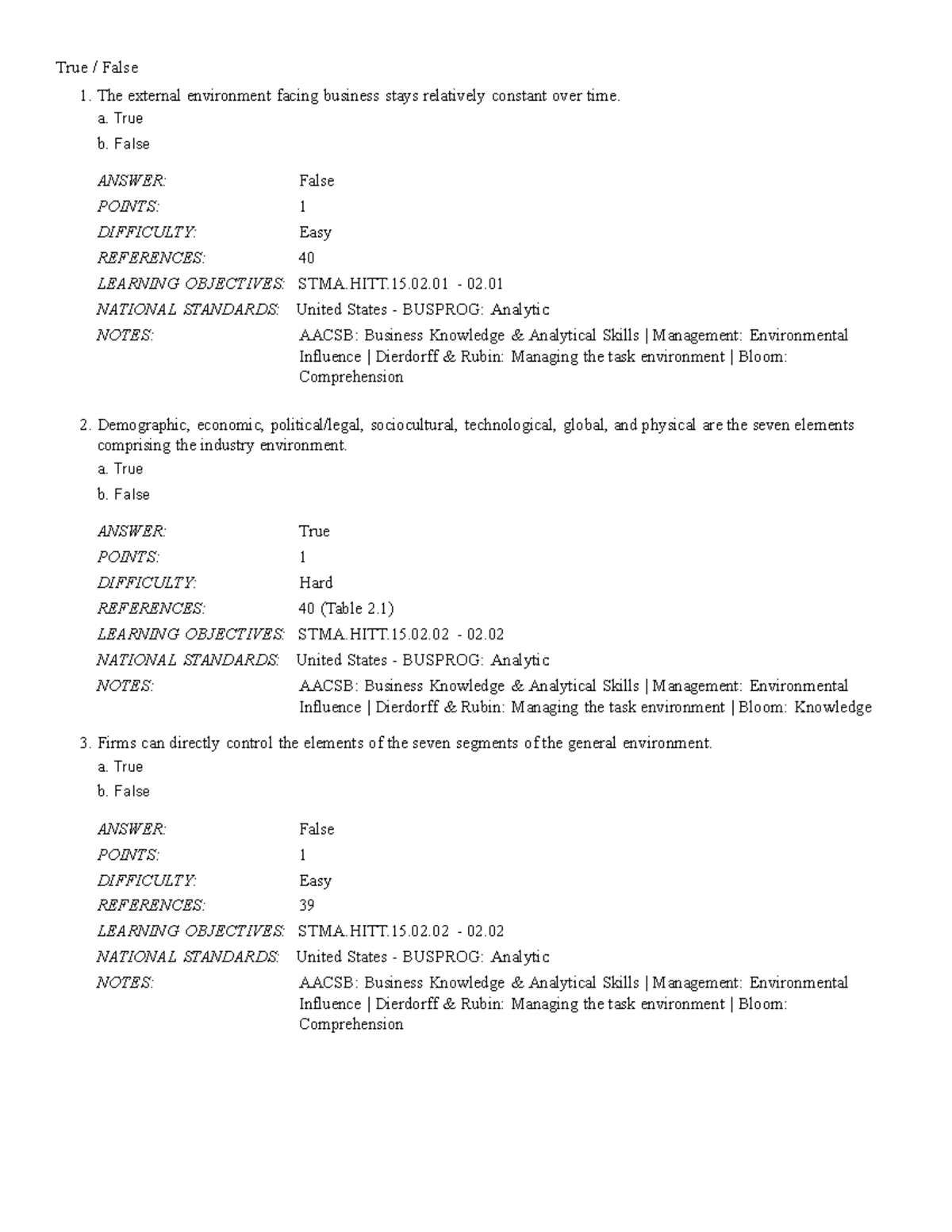 Ch02 Test Bank#2 - Chapter 02 Capstone practical exercises - True ...