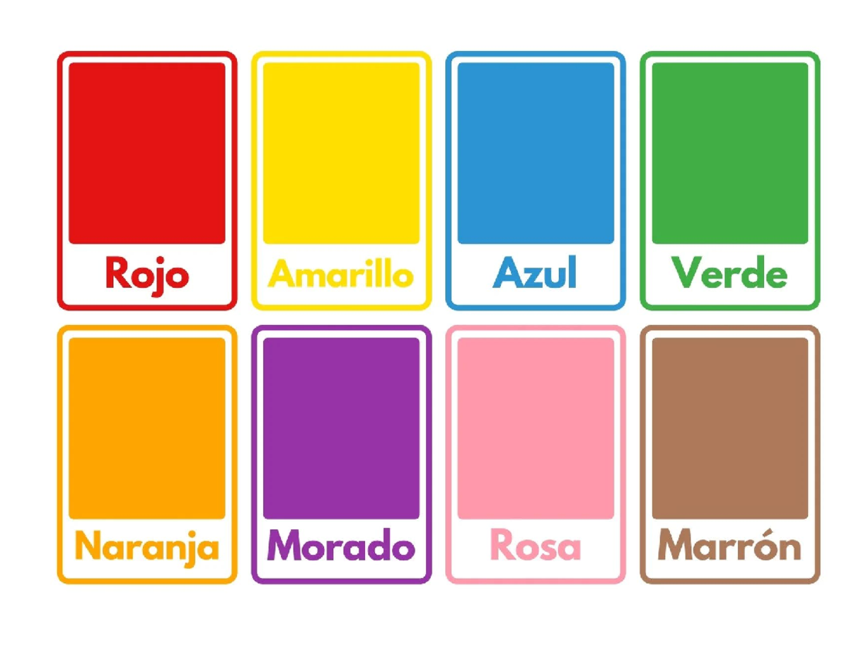 Flash CARD - Educación Artística I - Rojo Amarillo Azul Verde Naranja ...
