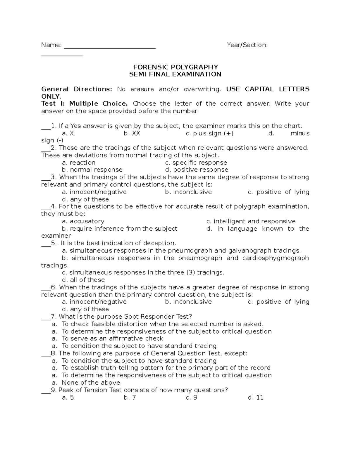 SEMI- Finals-FOR5 - polygraphy - Name ...