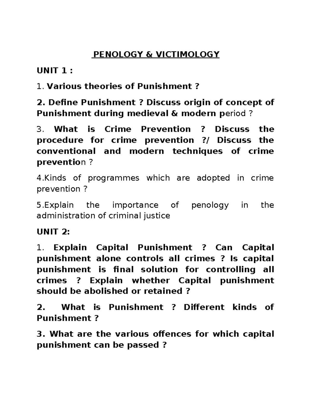 499682087-Penology - jkliopiyghjk - PENOLOGY & VICTIMOLOGY UNIT 1 ...