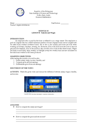 Module 1 (Week 1) - Fractions, Decimals, and Percentages - Republic of ...