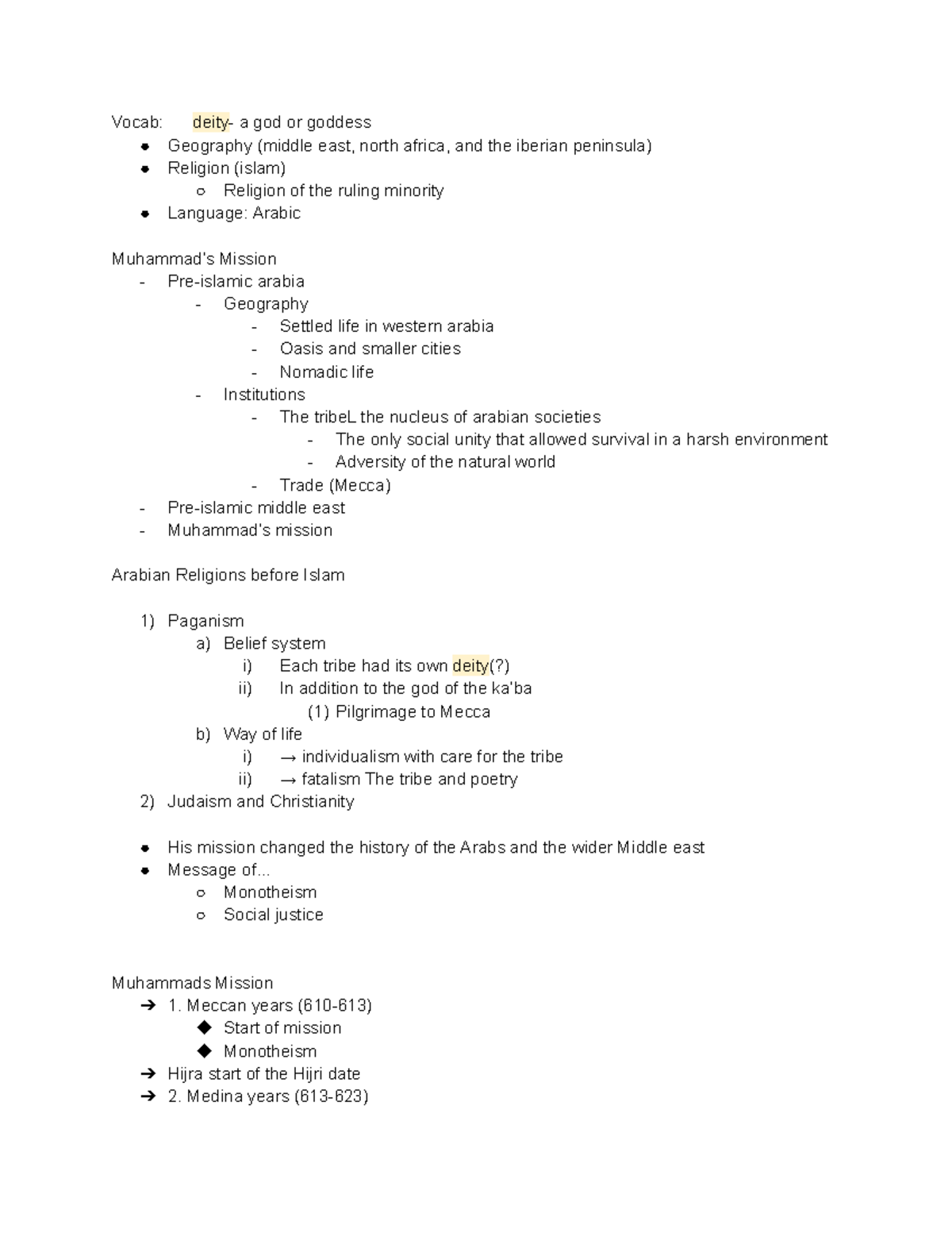 RGST 84 Lecture 1 - RGST 84 - Vocab: deity- a god or goddess Geography ...