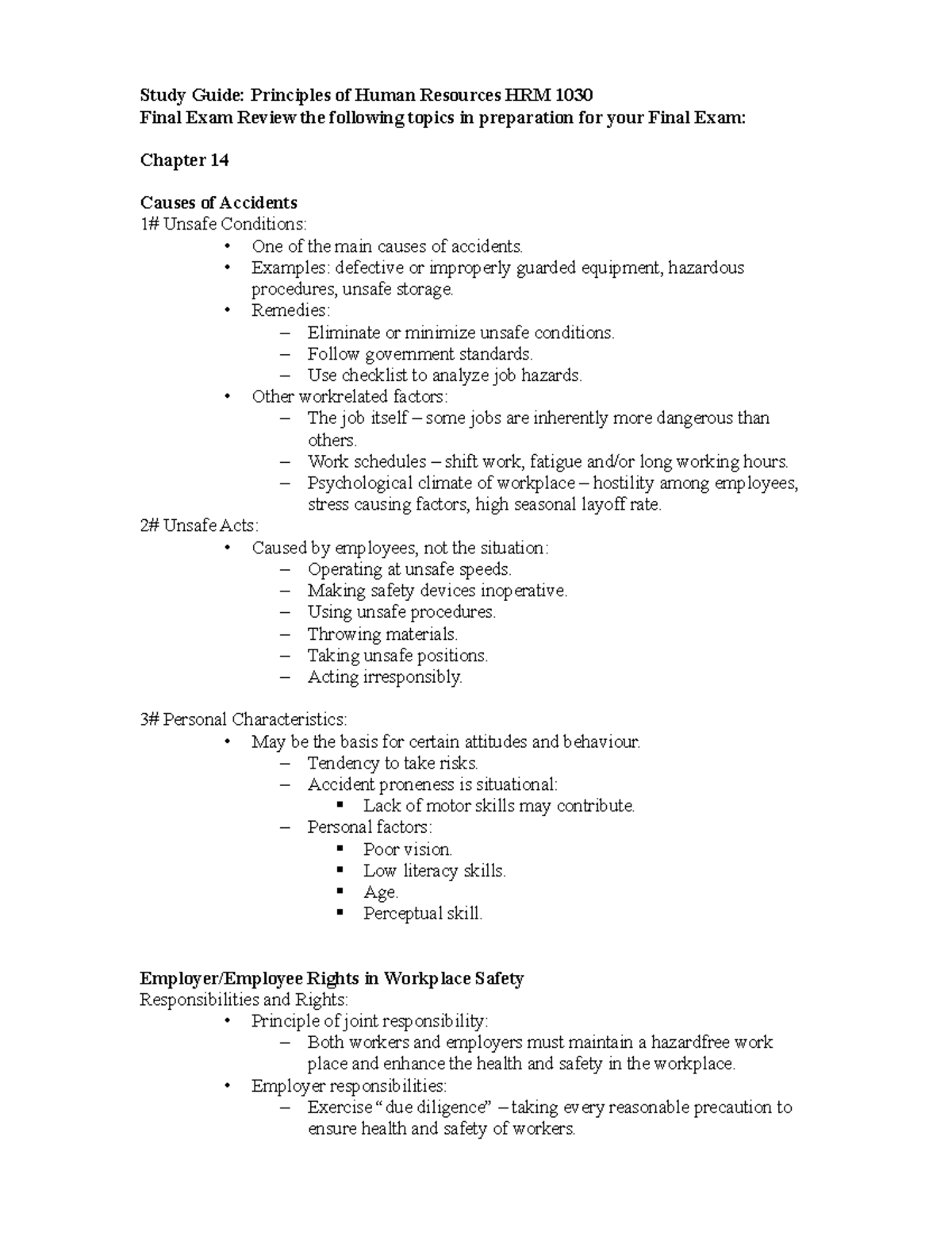 Study Guide- Final exam prepatory Principles 1030 - Study Guide ...