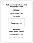 MIP1501 - Unisa - Mathematics for the intermediate phase 1 - Studocu