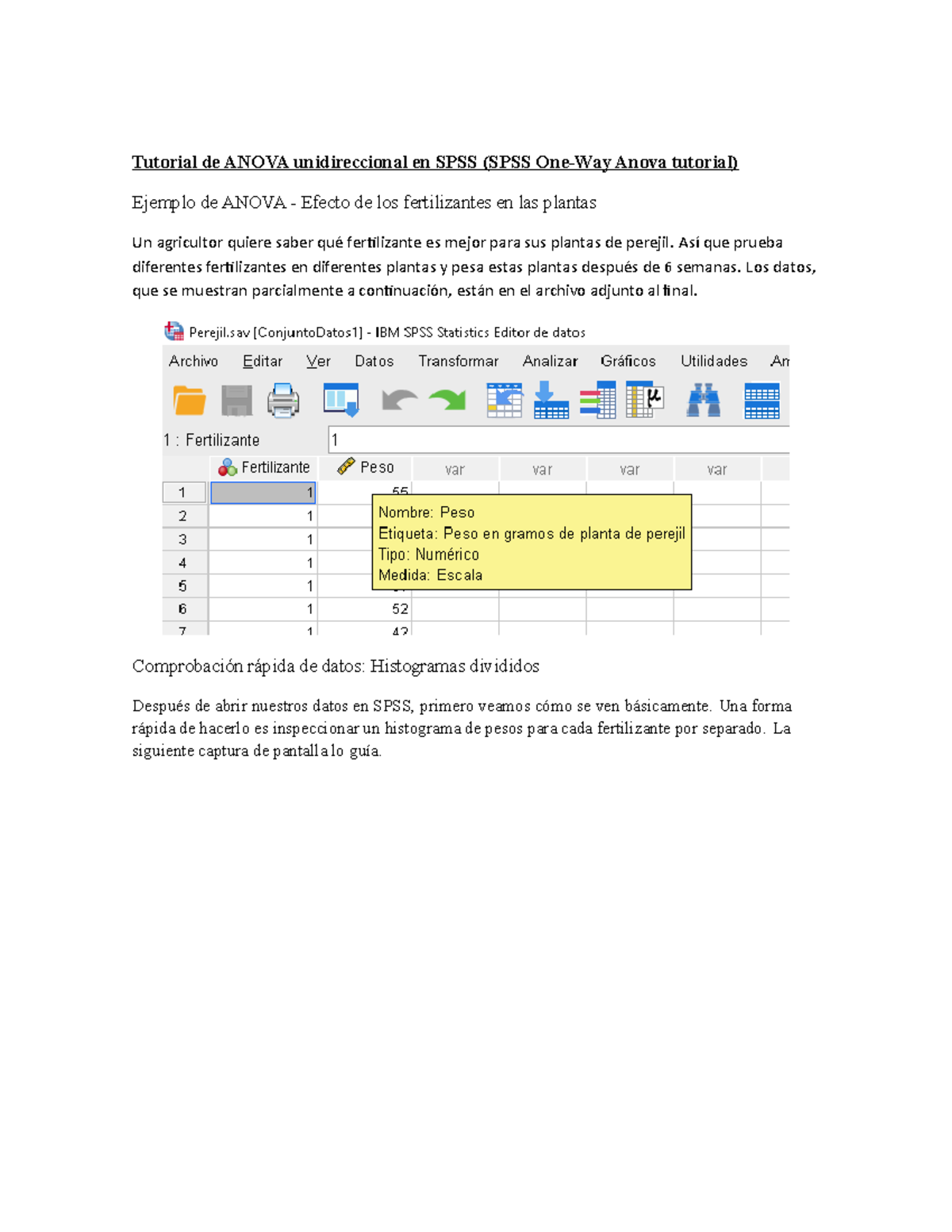 Anova - SPSS Tutorials - zzz - Tutorial de ANOVA unidireccional en SPSS (SPSS One-Way Anova ...