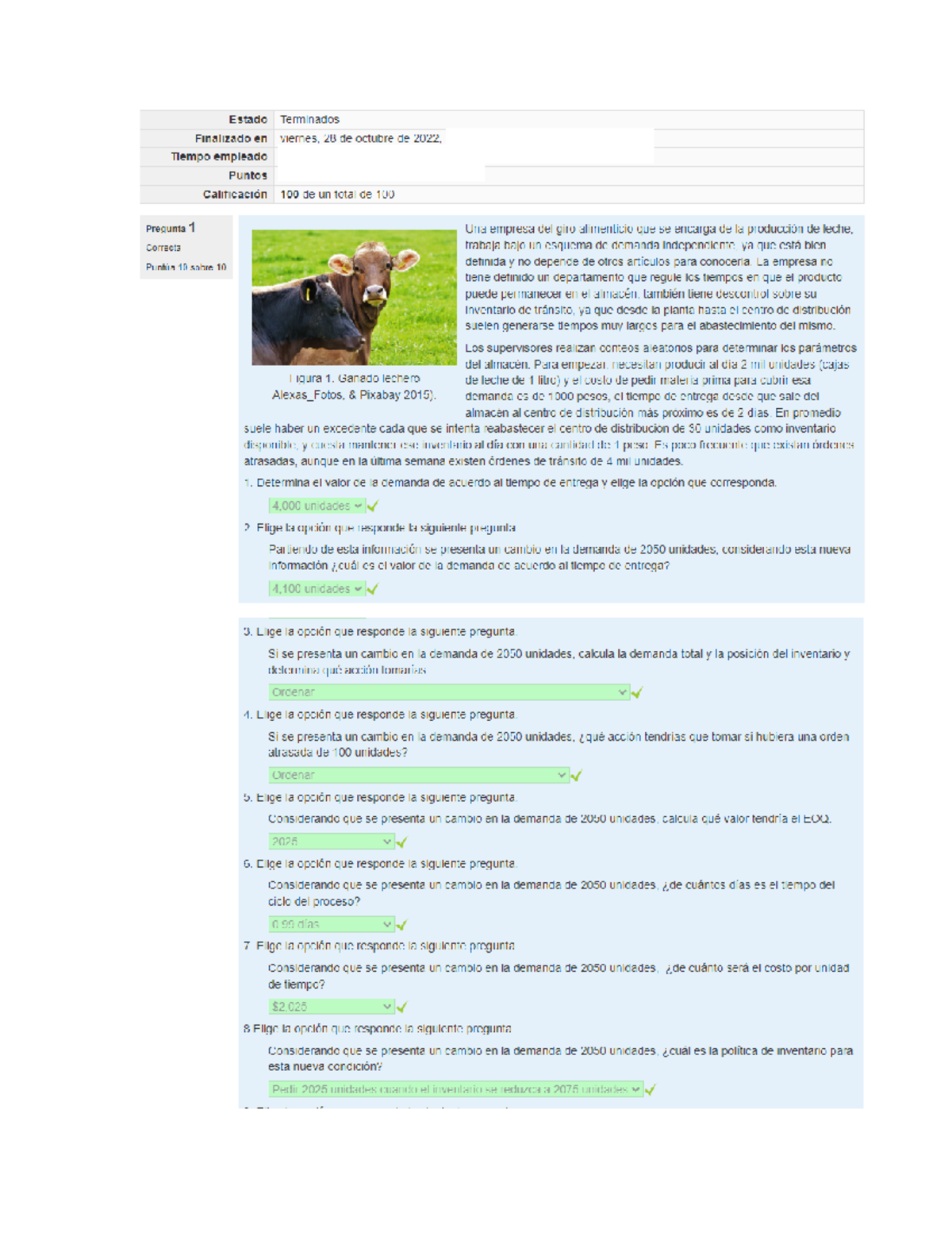 Examen EA3 Solución de problemas de reorden 100 - Administración de ...