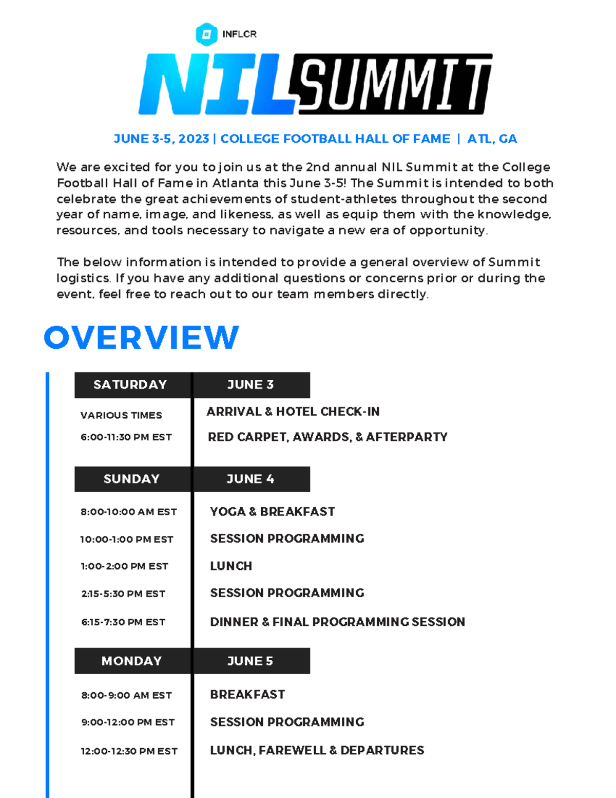 2023 NIL Summit Guide - We are excited for you to join us at the 2nd ...