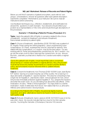 MOA115 WK2 Lab - MOA115 Medical Records and Insurance Week 2 Lab – ICD-10 Coding ICD Coding ...