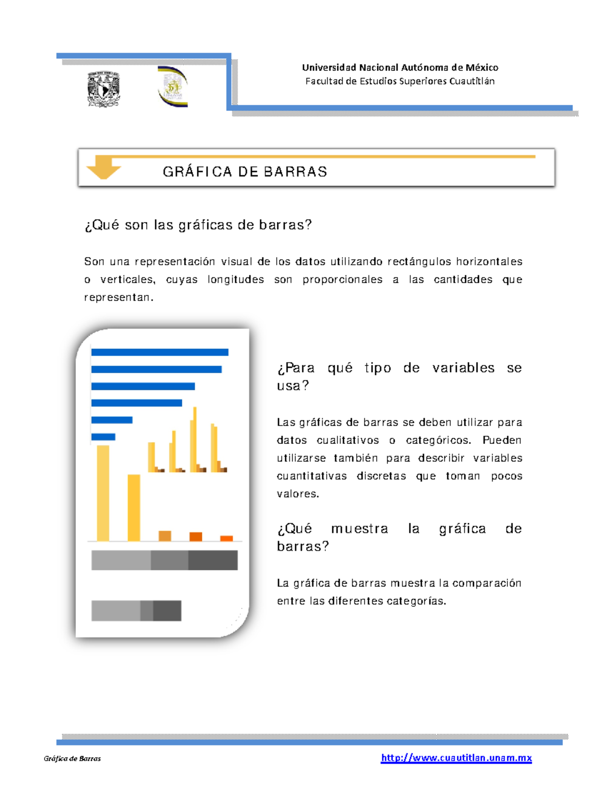 6. Grafica DE Barras. ¿Que son? Y como utilizarlos - Facultad de ...