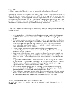 Chapter 4 logi - cahpter answer - CHAPTER 4 1. The organization of ...