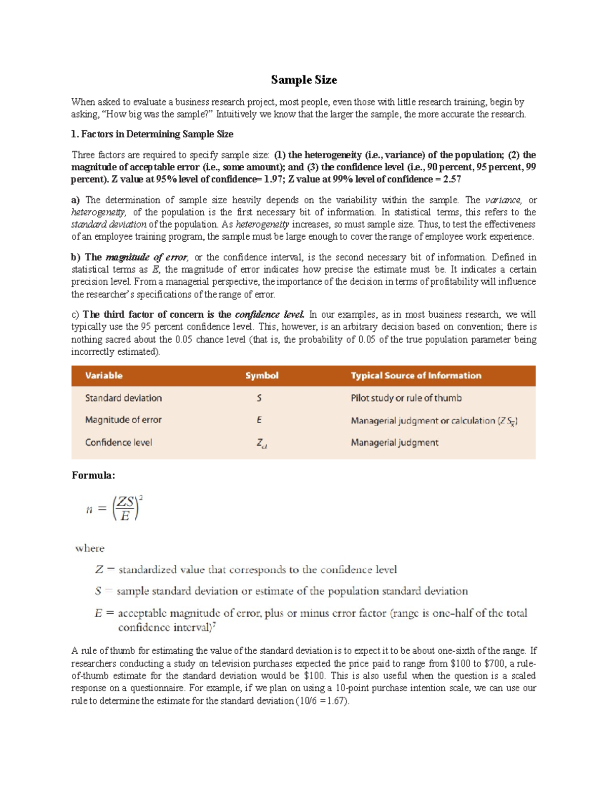 Sample Size Calculation Of Sample Size Sample Size When Asked To