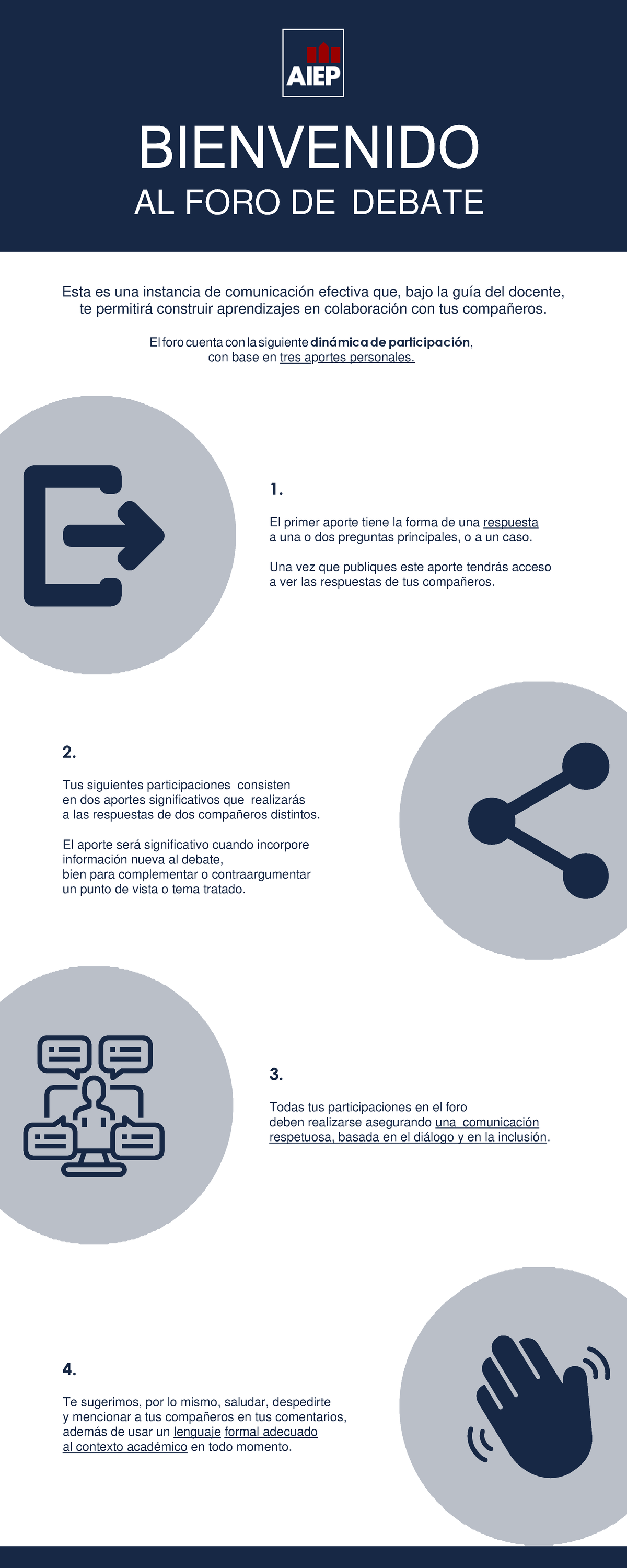 Guía de Orientaciones para Debates - AL FORO DE DEBATE Esta es una ...