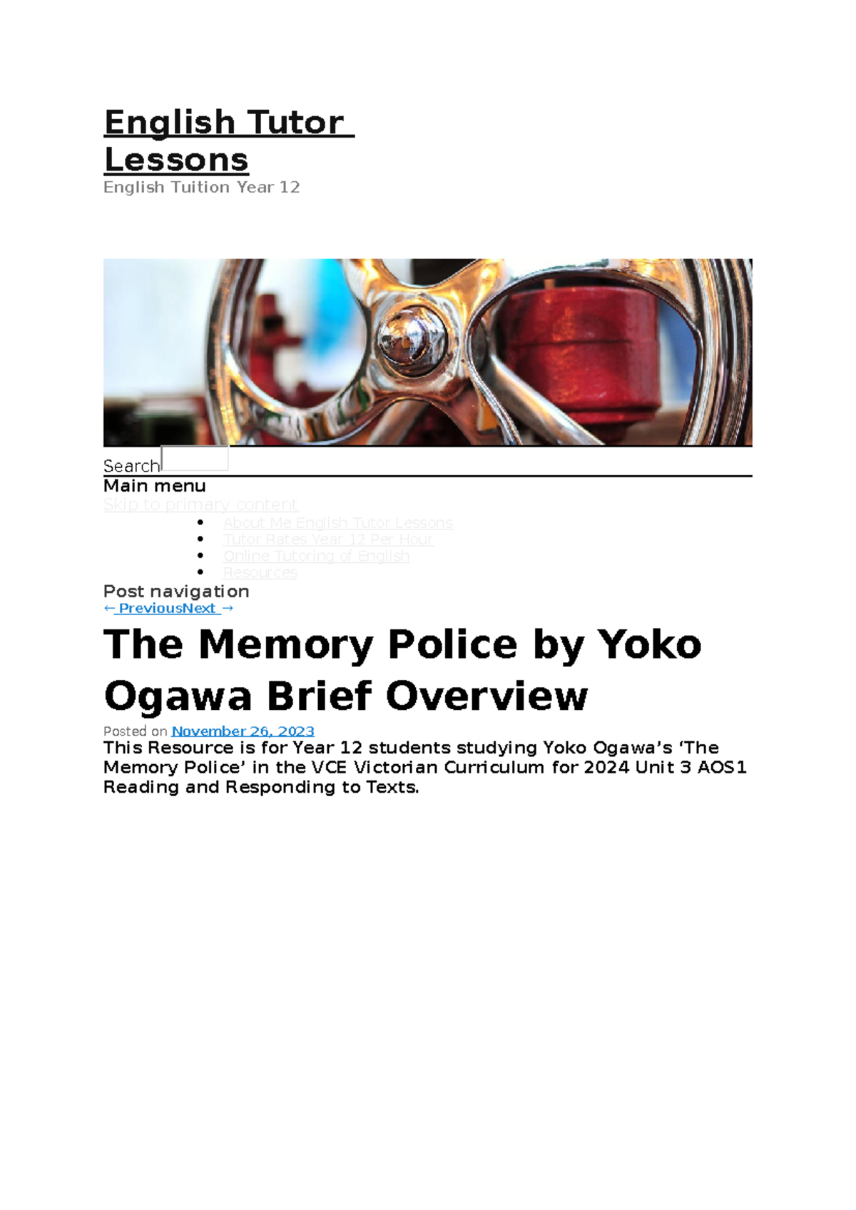 The Memory Police - Summary English - English Tutor Lessons English ...