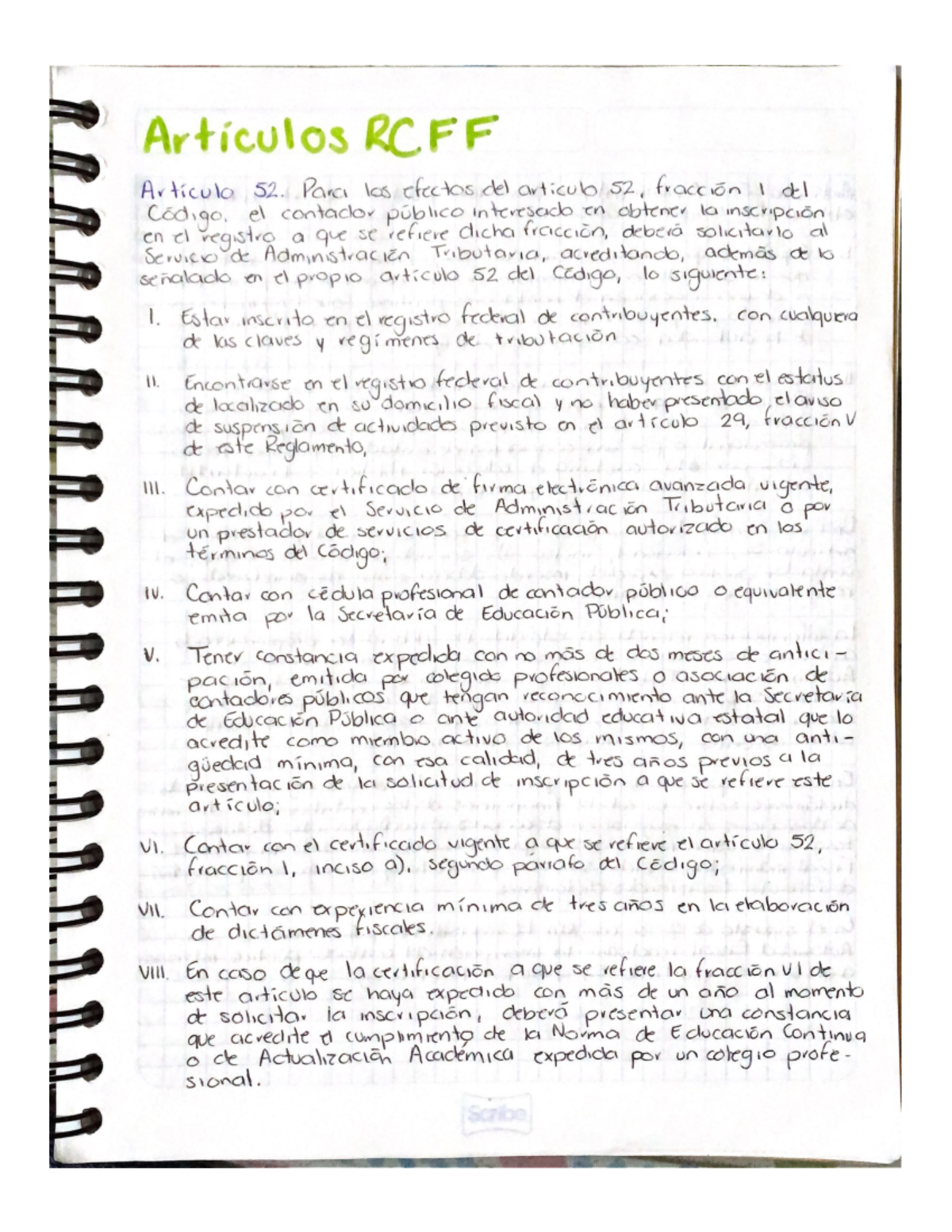 01. Artículos de RCFF - Auditoría Financiera - Studocu