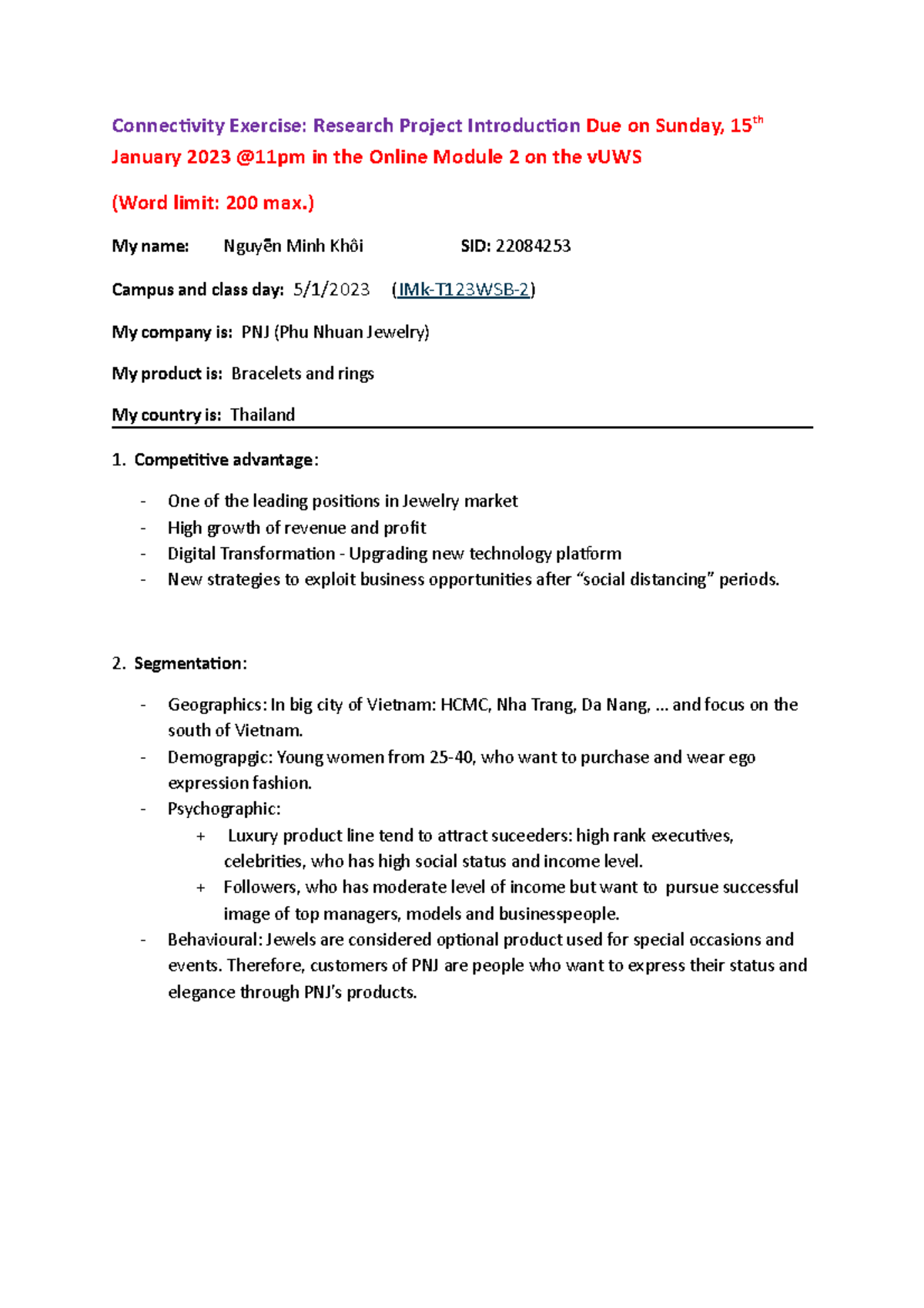 Connectivity Exercise Nguyen Minh Khoi - Connectivity Exercise ...