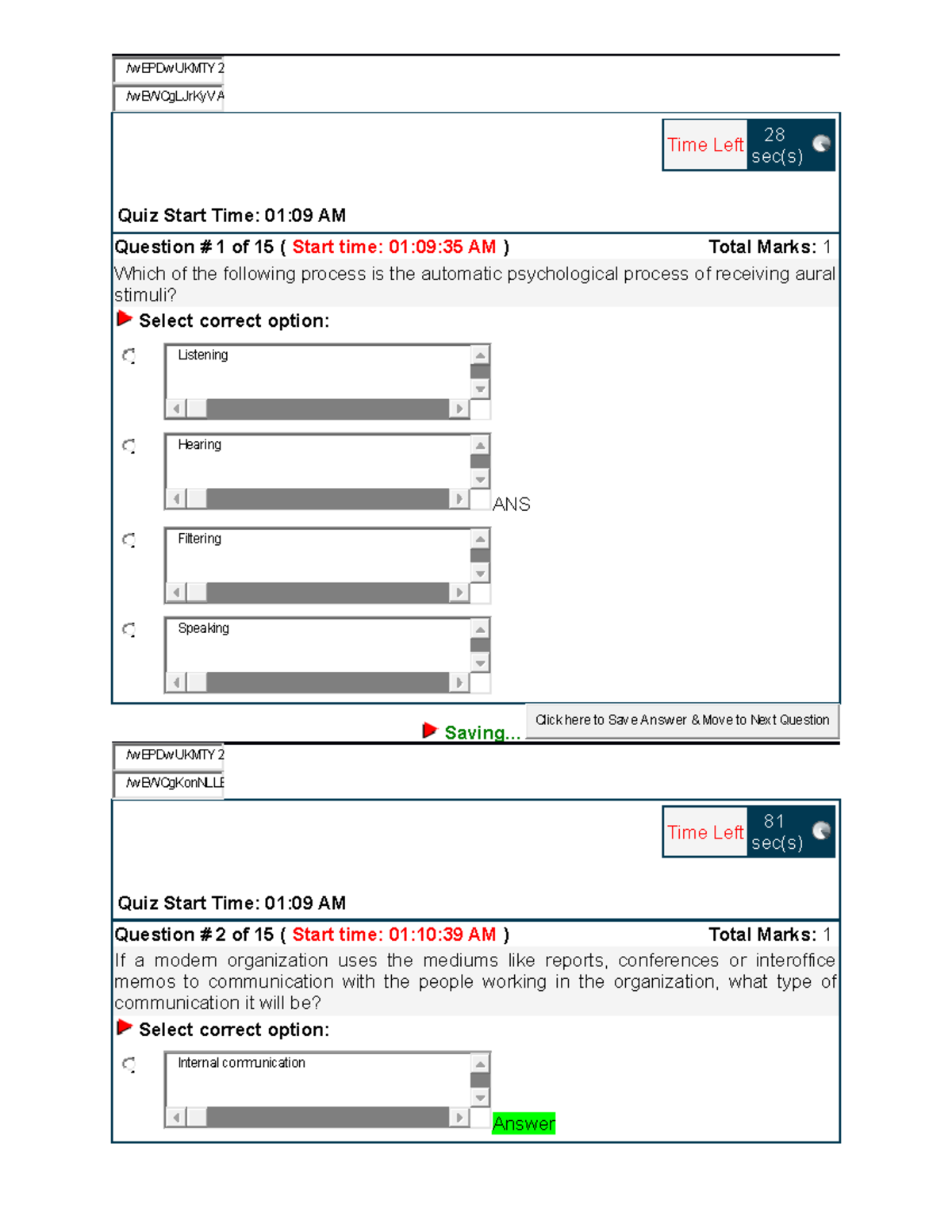 153666994 MCM301 Quizzes 2013 - Quiz Start Time: 01:09 AM Time Left 28 ...