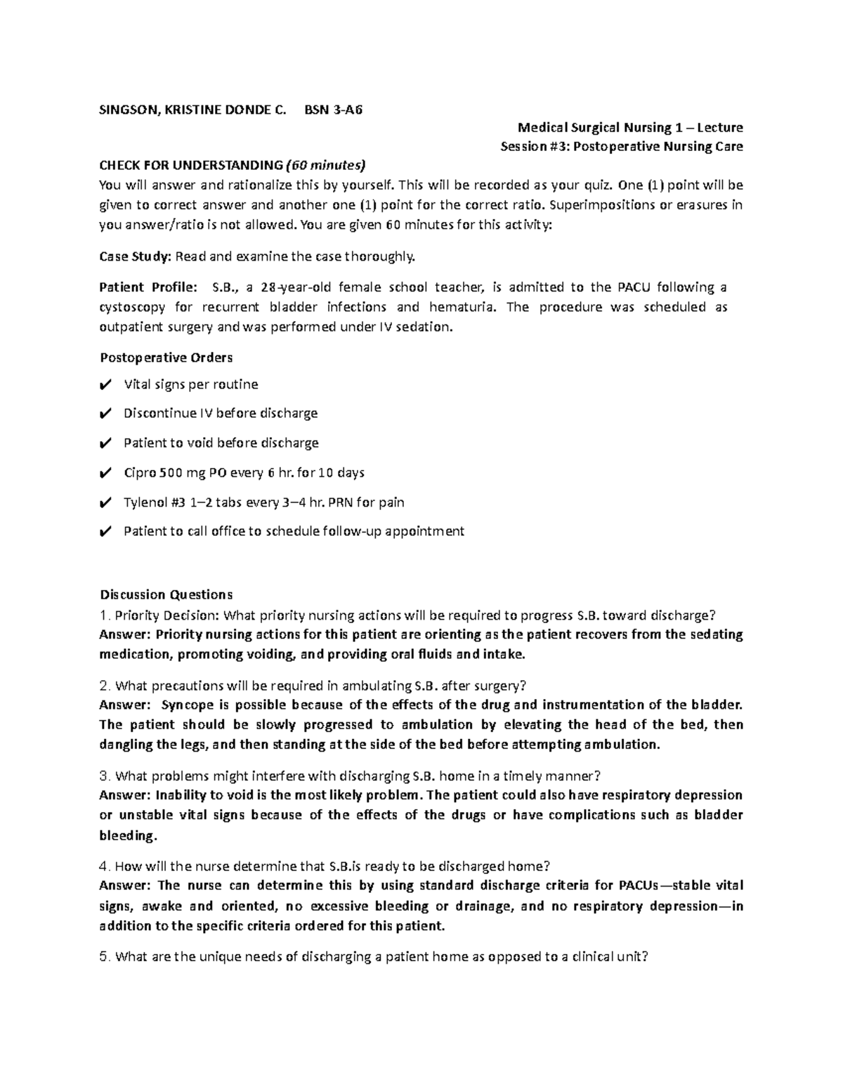 MS1-SAS 3.docx - medical surgical - SINGSON, KRISTINE DONDE C. BSN 3-A ...