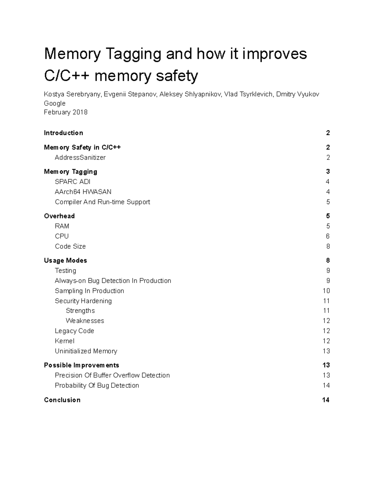 1802 - ARM MTE - Memory Tagging and how it improves C/C++ memory safety ...