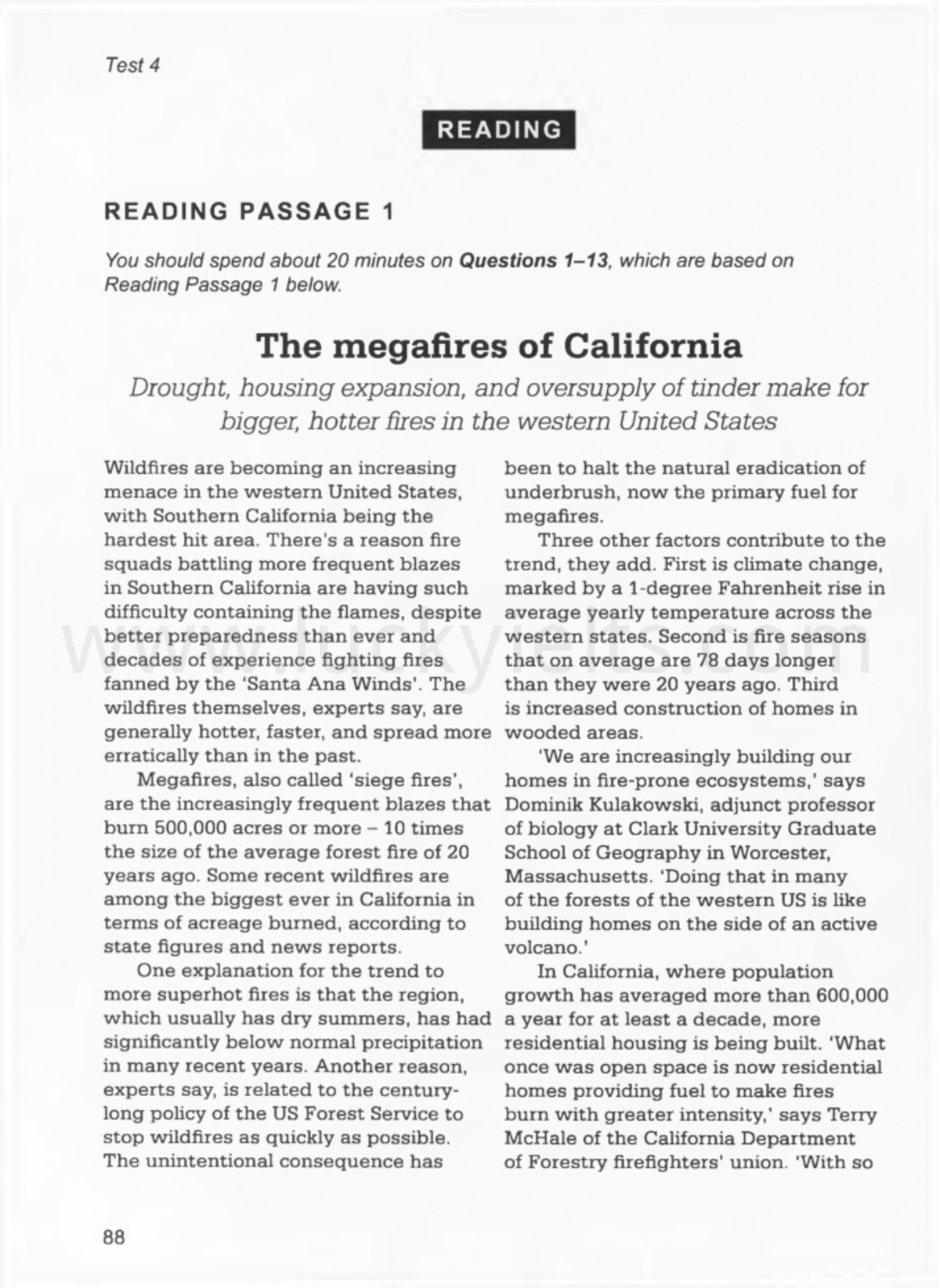 Tài liệu buổi học Reading 22 tháng 8 - Test 4 R E A D I N G R E A D I N ...