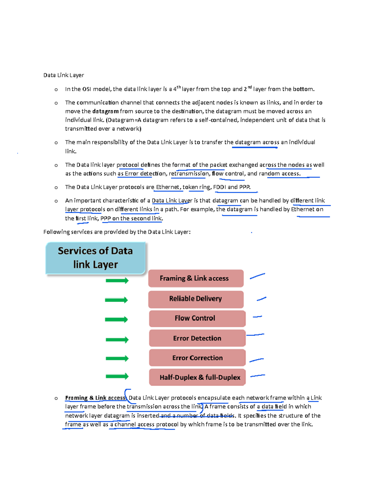 Data link layer - o The communication channel that connects the adjacent nodes is known as links ...
