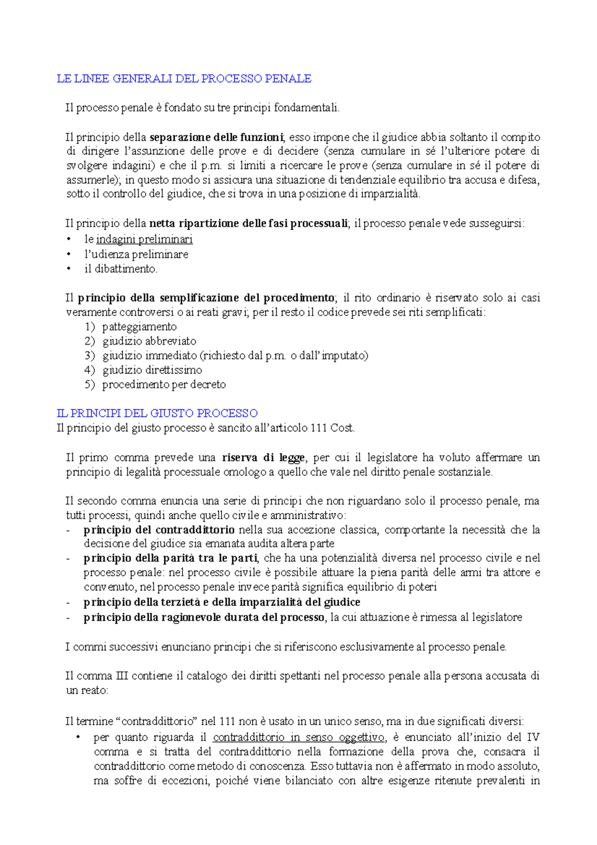 IL Processo Penale Dalla Costituzione AL Codice Vigente - LE LINEE ...