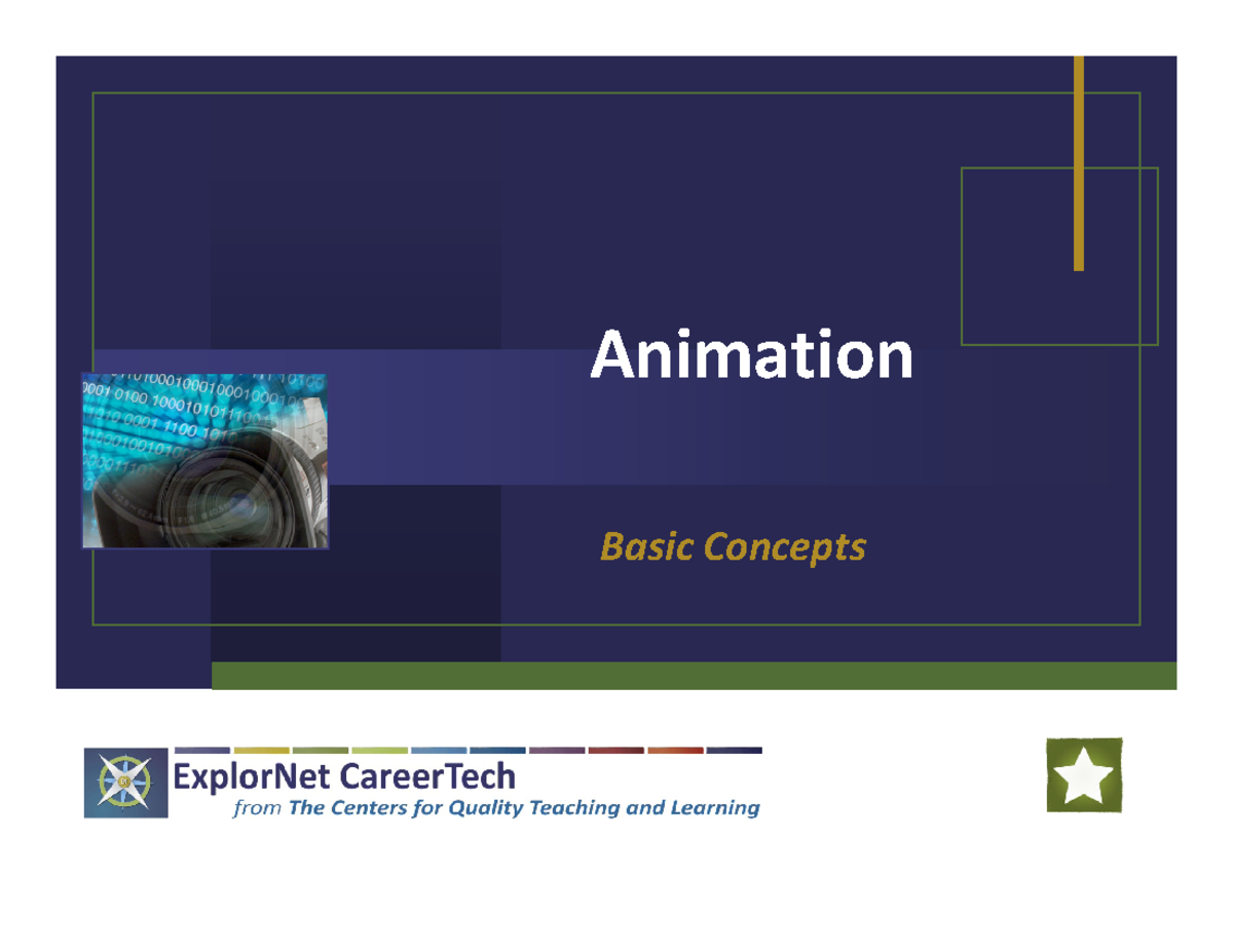 Dm 104 - Lecture notes 1 - Animation BiCBasic Conceptts Animation in ...