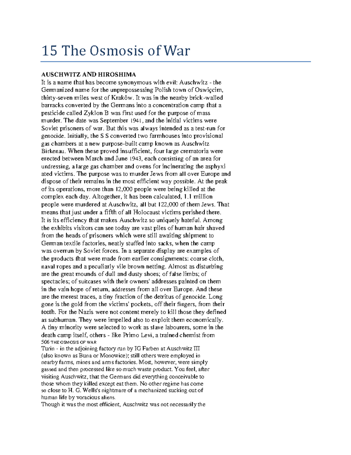 15 The Osmosis of War - Hey friends This thread contains quality notes ...