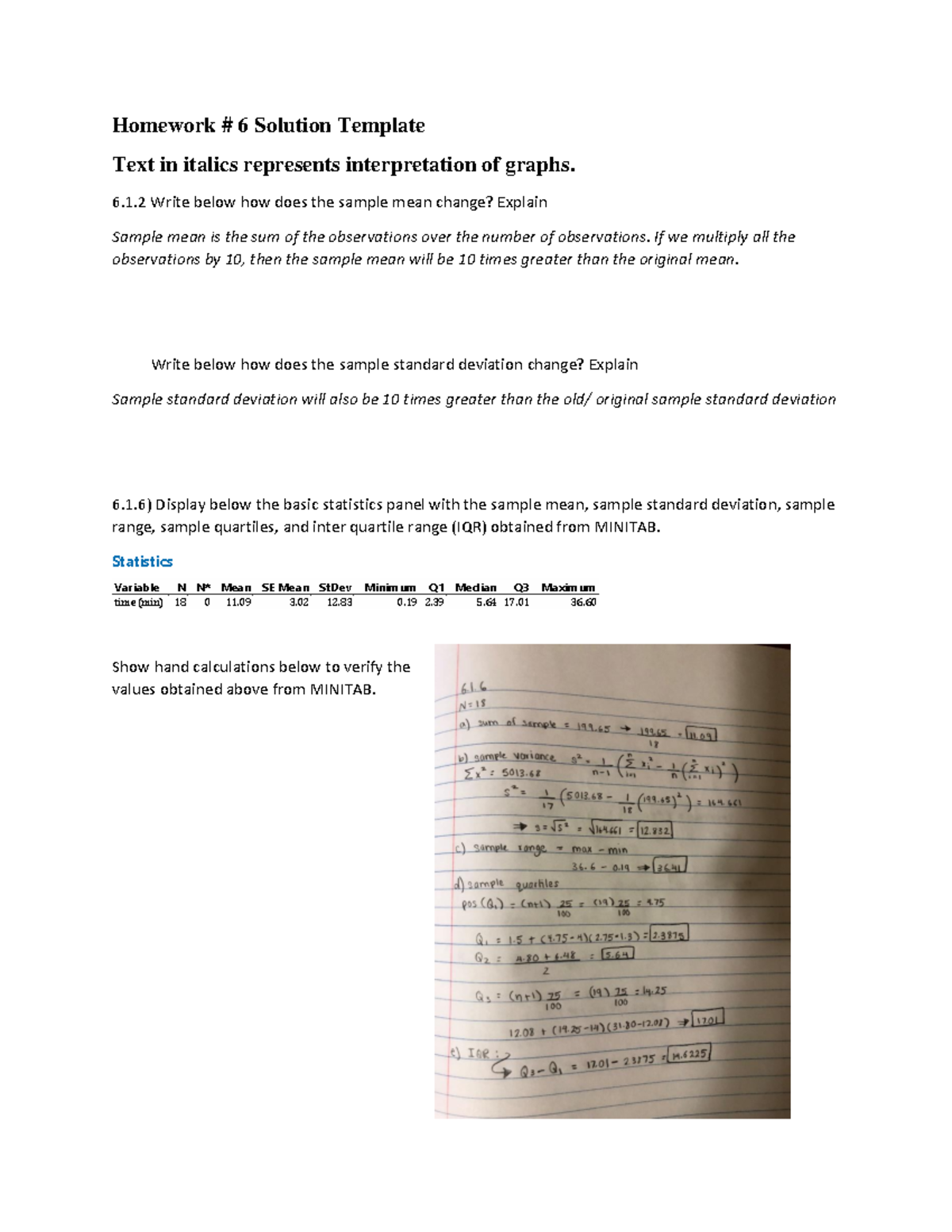 Homework#6 Template-2 - Homework # 6 Solution Template Text in italics ...