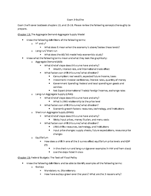 Exam 2 Outline - Exam 2 Outline Exam 2 will cover textbook chapters 6-9 ...