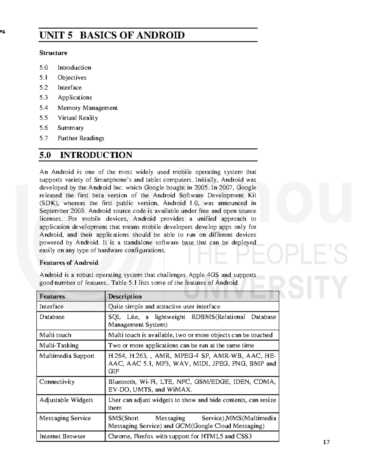 UNIT 5 Basics OF Android - ng Basics of Android UNIT 5 BASICS OF ...