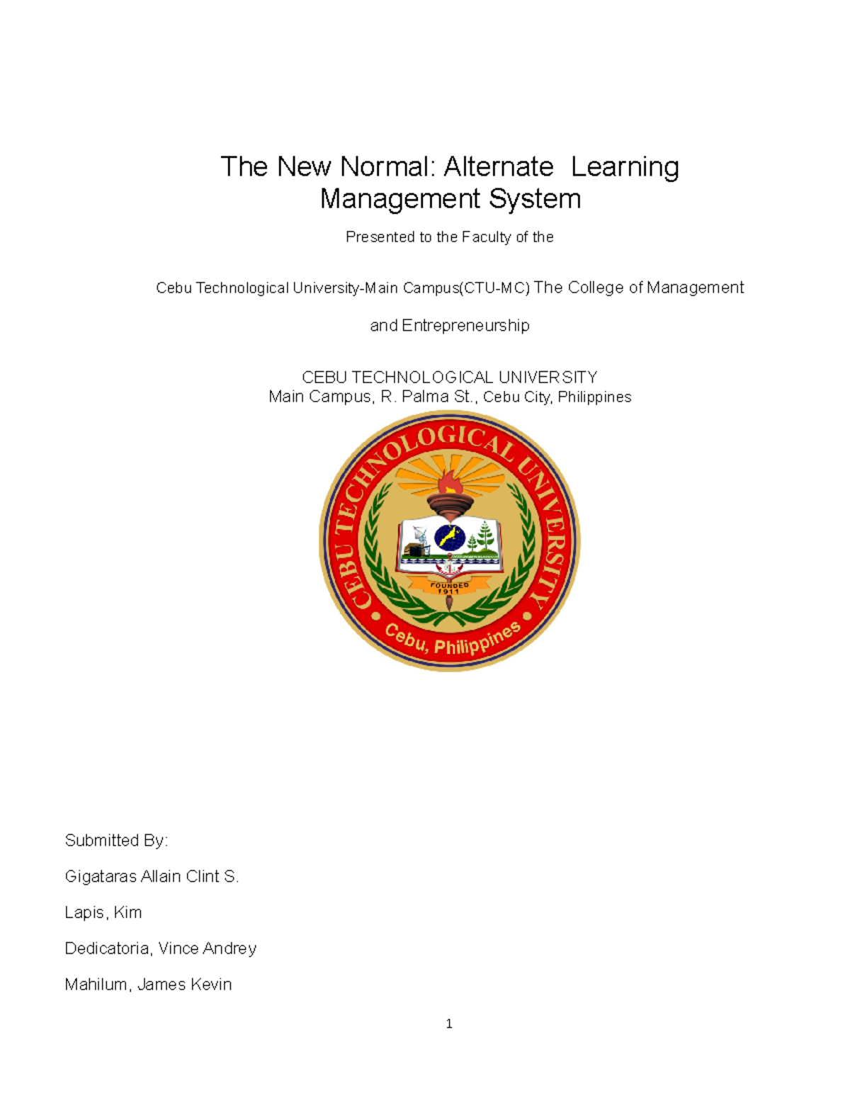 Revised 1 Blended Learning New Normal The New Normal Alternate