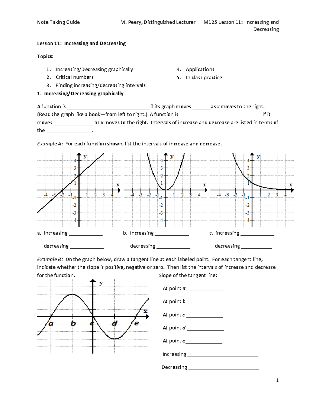 L11 Inc Dec - Lesson 11 - Decreasing Lesson 11: Increasing and ...