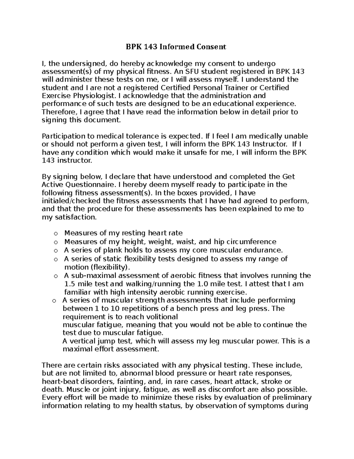 BPK 143 Informed Consent LABS - BPK 143 Informed Consent I, the undersigned, do hereby ...