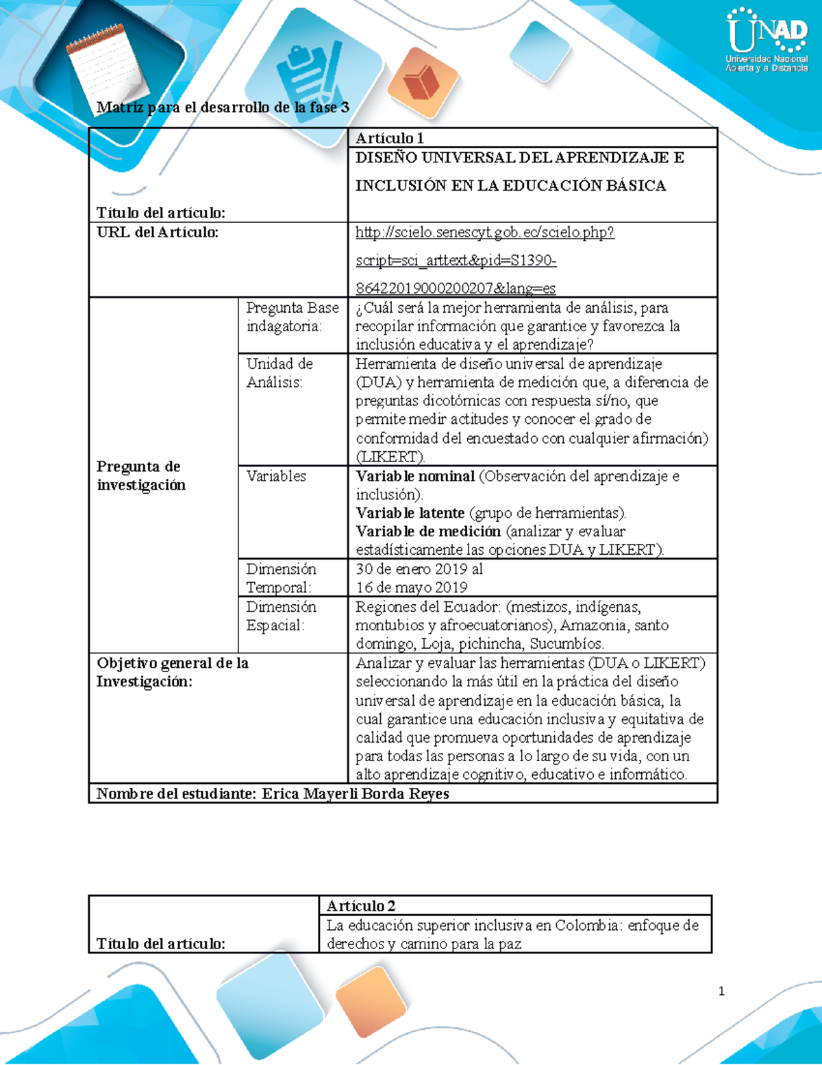 Matriz fase 3 Erica Borda - Matriz para el desarrollo de la fase 3 ...