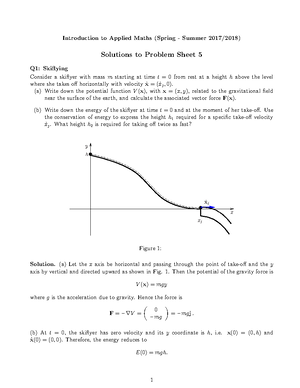 2018 IAM Problem Sheet 3 solutions - Introduction to Applied Maths ...
