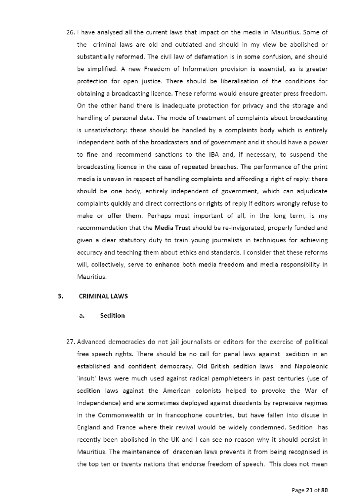 Media law and ethics in mauritius 33 - COM 410 - Studocu