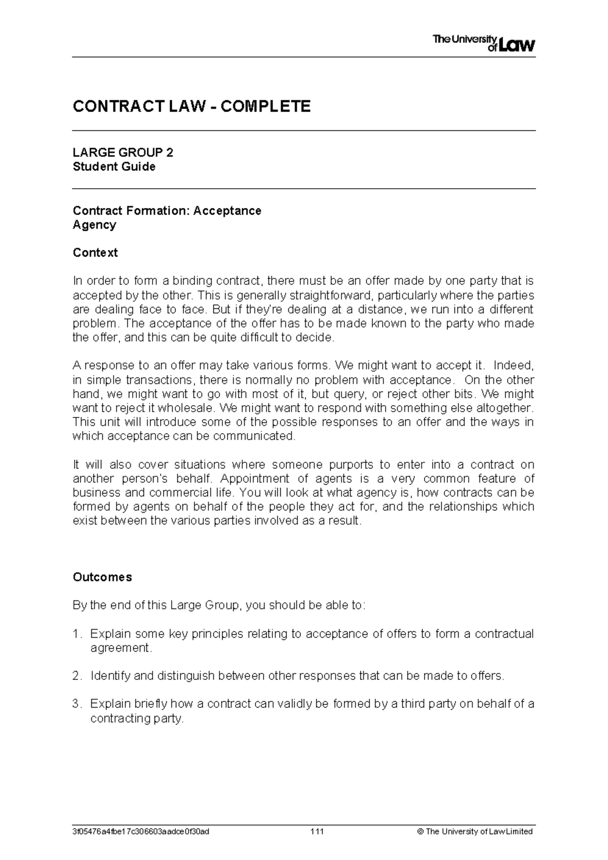 Contract LG 2 - Large Group 2 - CONTRACT LAW - COMPLETE LARGE GROUP 2 ...