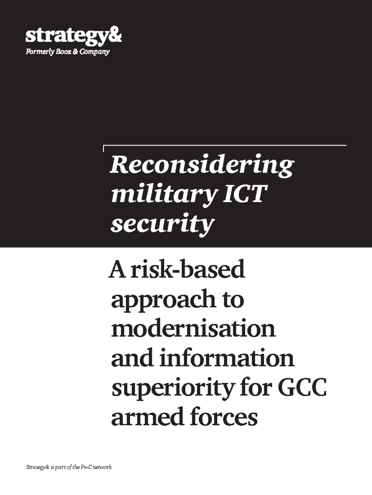 Reconsidering military ict security - Reconsidering military ICT ...