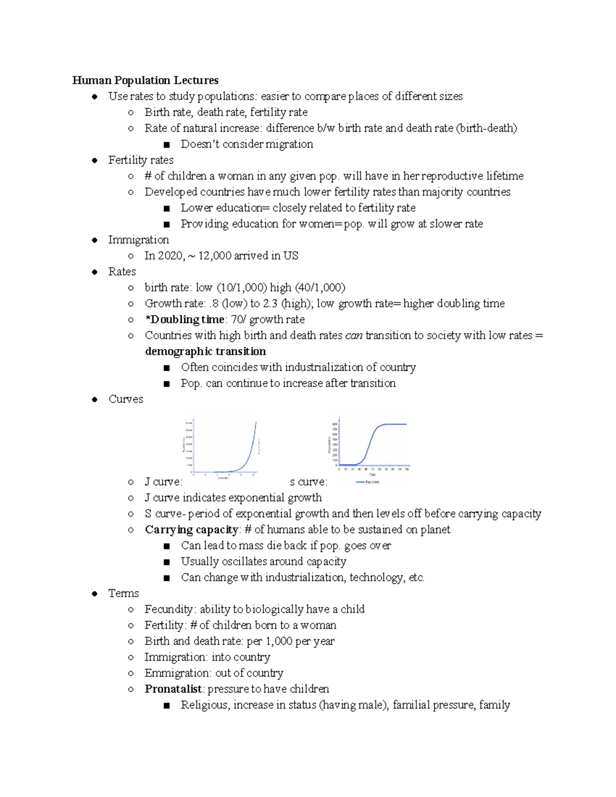 Module 2 Human pop growth - Human Population Lectures Use rates to ...
