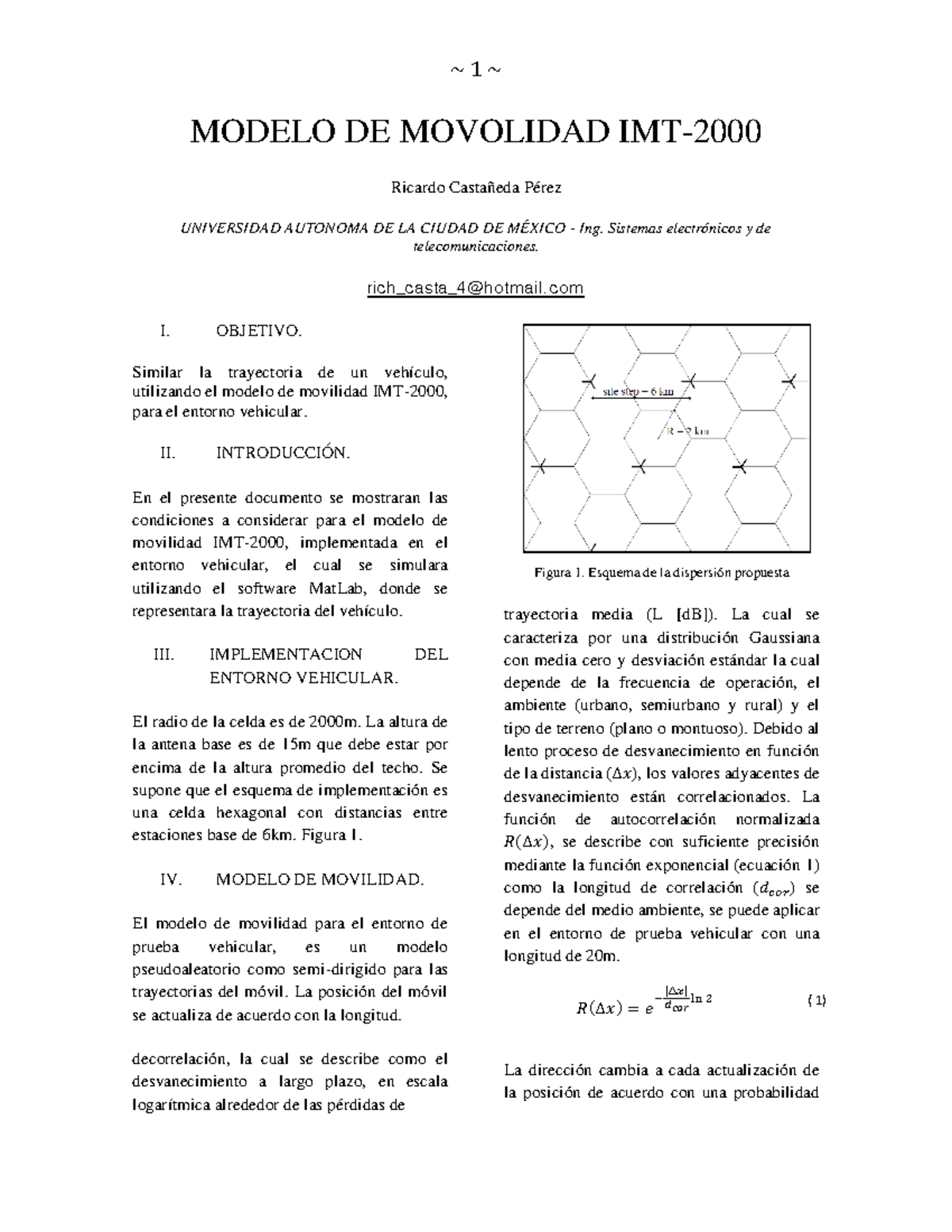 Modelo DE Movolidad IMT2000 - ~ 1 ~ MODELO DE MOVOLIDAD IMT- Ricardo ...