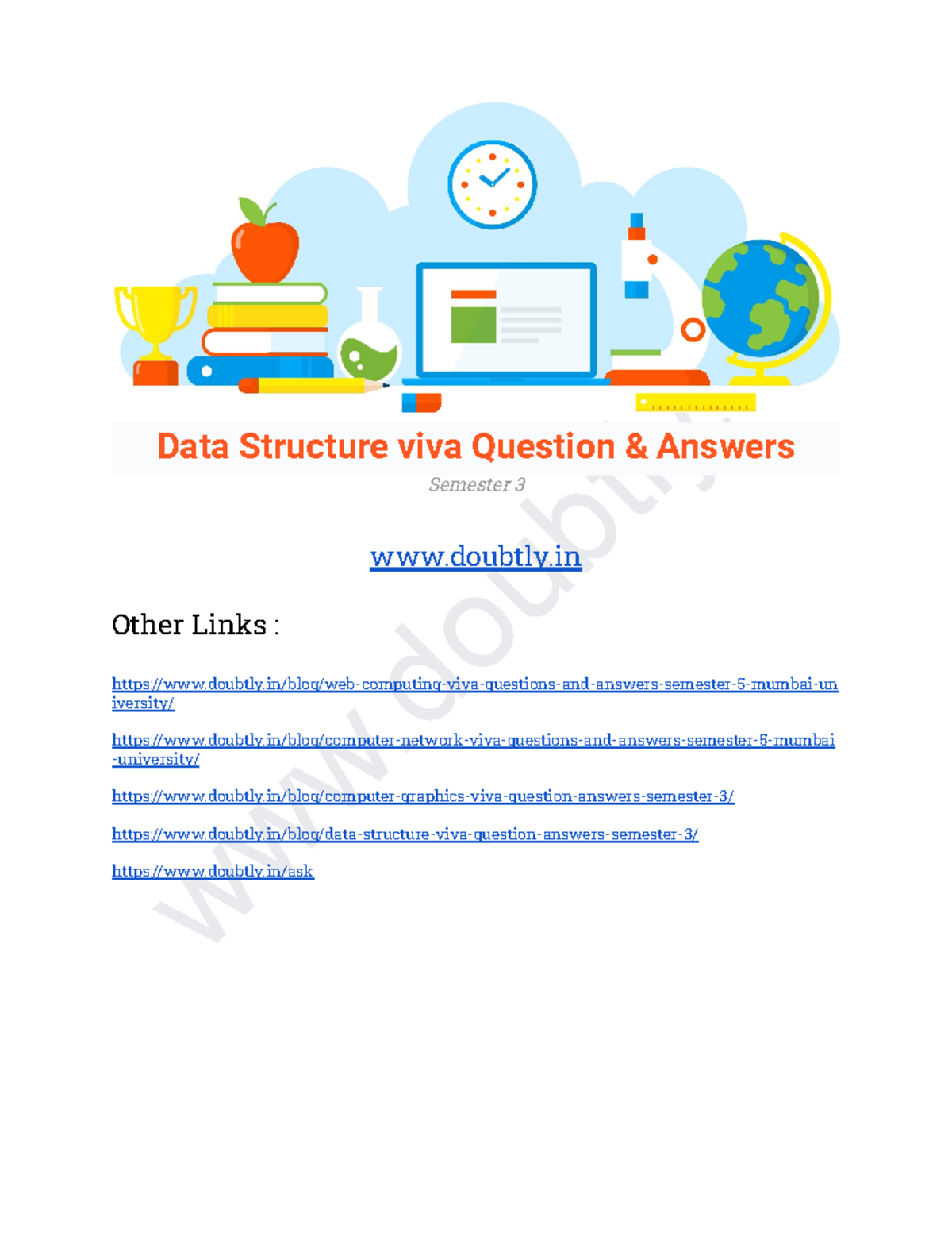 Data Structure Viva Question And Answers By Doubtly Data