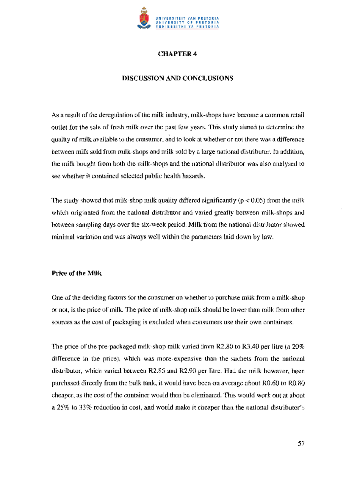 04chapter 4 - Summary Chemistry Food - CHAPTER 4 DISCUSSION AND CONCLUSIONS As a result of the ...