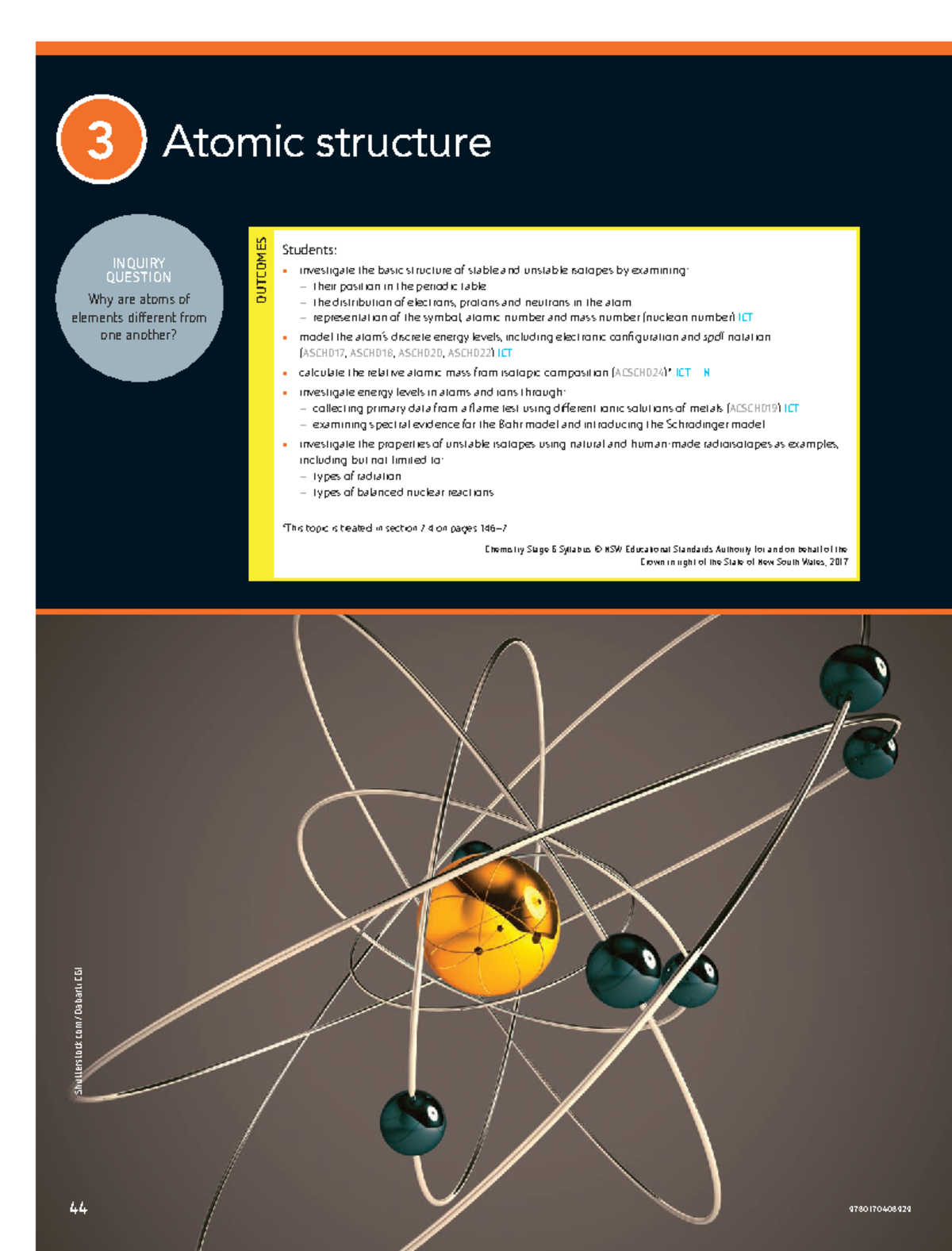 Chapter 3 Atomic structure - 44 9780170408929 3 Atomic structure ...