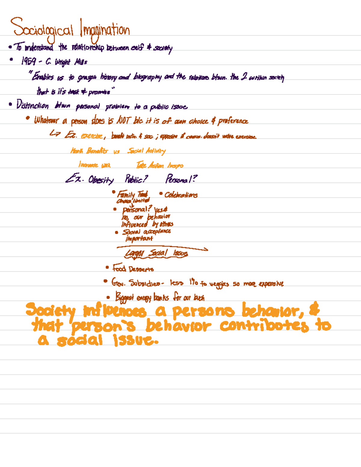 Sociological Imagination - Sociological Imagination Tounderstand the ...