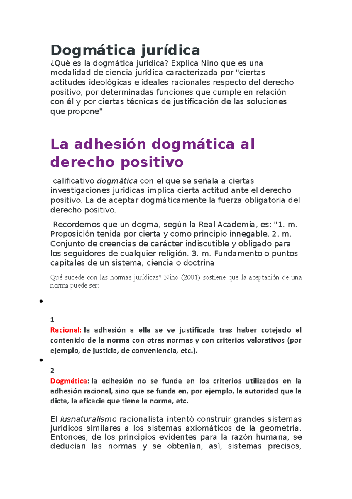 Dogmatica guridica m2 resumen - Dogmática jurídica ¿Qué es la dogmática ...